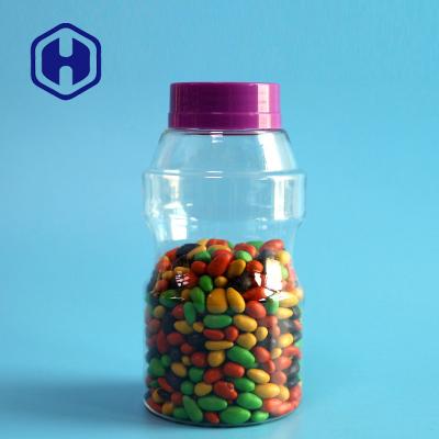 China 300ml Leak Proof PET Plastic Candy Jar Small Mouth with Screw Lid for Chocolate Beans Seeds for sale