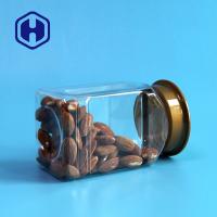 China 420ml Square Wide Mouth PET Plastic Jars with Lids - 60mm x 126mm Food Grade Packaging for sale