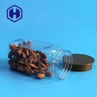 China 420ml Square Wide Mouth PET Plastic Jars with Lids - 60mm x 126mm Food Grade Packaging for sale