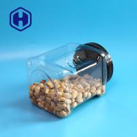 China 64oz Square Wide Mouth Plastic Grip Container - Food Grade PET Material 110mm Diameter × 179mm Height BPA-Free Jars for sale