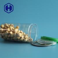 China 211# 440ml Clear Plastic Cans Seeds Chocolate Biscuit Bars Easy Open End PET Can for sale