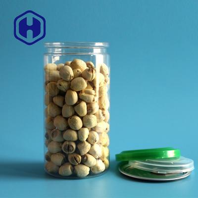 China 211# 440ml Clear Plastic Cans Seeds Chocolate Biscuit Bars Easy Open End PET Can for sale