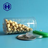 China 211# 440ml Clear Plastic Cans Seeds Chocolate Biscuit Bars Easy Open End PET Can for sale