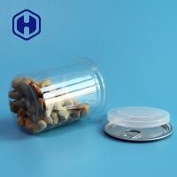 China 300ml Transparent PET Plastic Cans with Pull Ring for Cashew Biscuit Packaging - 72.9mm Diameter for sale