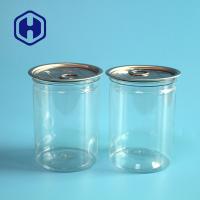 China 300# 360ml Clear Plastic Food Can with Easy-Open Lid - 72.9mm Diameter PET Container for Dry Fruits & Vegetables for sale