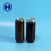 China 330ml 350ml 500ml Transparent PET Plastic Cans for Carbonated Soda Drinks - 52.3mm Diameter Food Grade Packaging for sale