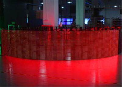 China Ultra Thin P12mm Flexible LED Curtain Display LED Mesh Screen CE / CCC for sale
