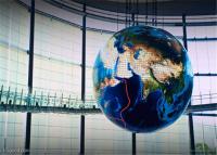 China Restaurant Railway Spherical LED Display Panel With LINSN Control System for sale