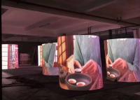 China Indoor High Definition P4mm Soft LED Screen Video Cylinder Display for sale