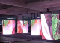 China Indoor High Definition P4mm Soft LED Screen Video Cylinder Display for sale