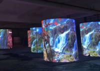 China Indoor High Definition P4mm Soft LED Screen Video Cylinder Display for sale