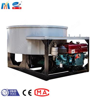 China Mixing Blade Flat Mouth Mixer Diesel Pan 750L Concrete Aggregate for sale