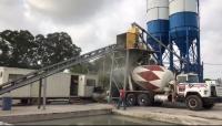 China Yellow HZS Concrete Batching Plant with Efficiency Yellow Grout Mixer Machine JS500/750/1000 for sale