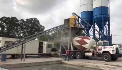 China Yellow HZS Concrete Batching Plant with Efficiency Yellow Grout Mixer Machine JS500/750/1000 for sale