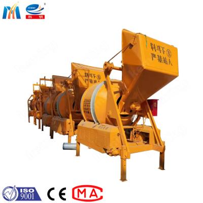 China Electrical Engine Concrete Drum Mixer With Self Loading Hopper for sale