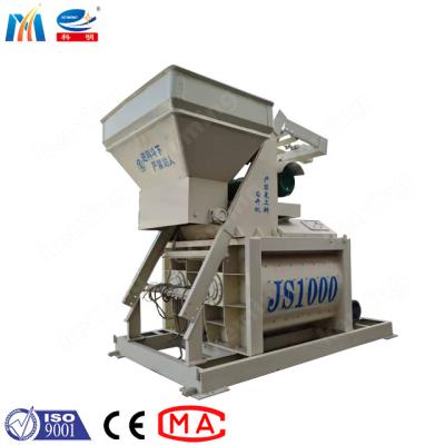 China Horizontal Concrete Forced Mixer With Two Shaft Blade HZS Batching Plant for sale