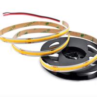 China Dotless Flexible Linear Line Led Cob Rope Strip Light Max 100M Per Roll for sale