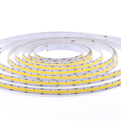 China 320leds/M 24v 8mm 8w/M Cri>90 Flexible Pcb Cob Led Lights Strip for sale