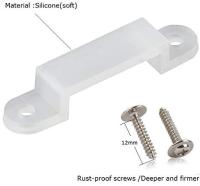 China Silicone Led Strip Clip Holder 2835  5050 12mm LED Strip Light Accessories for sale