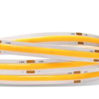 China 90ra Ip65 Flexible COB LED Strip 640led 5m Amber Color Led Strip RoHS for sale