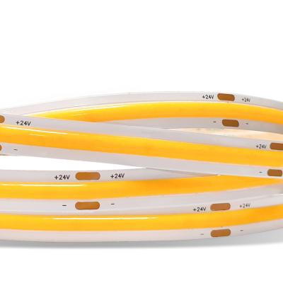 China 90ra Ip65 Flexible COB LED Strip 640led 5m Amber Color Led Strip RoHS for sale