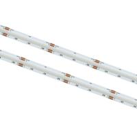 China White PCB double 10mm Seamless RGB COB LED Strip 15W 24V 5M for sale
