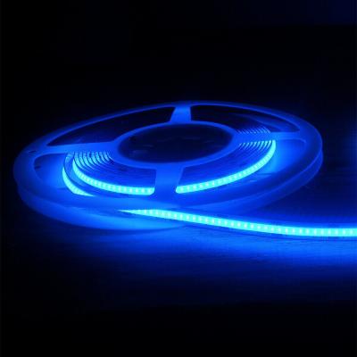 China 384LED 5M Reel 24V Superior Flexible COB LED Strip Blue Color for sale