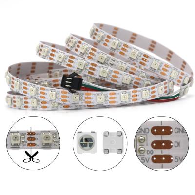 China DC 5V Digital Addressable Led Strip 5050 SMD Dream Colour Led Lights 10.8W for sale