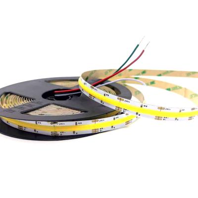 China 180 Degree Bicolor Led Strip DC 24V CCT COB LED Strip Dimmable 2700k for sale