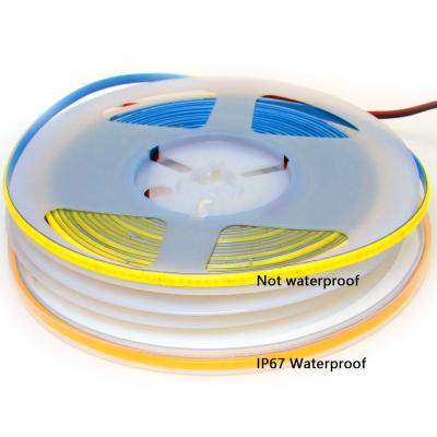 China 8mm 12v Flexible COB LED Strip 320 Chips FCOB Ip67 Waterproof Led Lights for sale