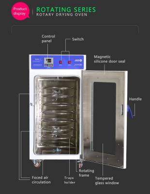 China Stainless Steel 304 Rotating Baking Oven 8 Shelf Commercial Dehydrator Oven for sale