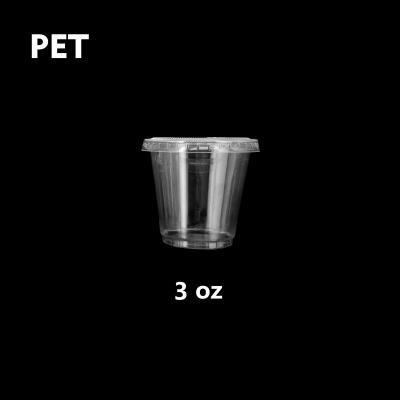 China 3oz 90ml Small Single Wall Mini For Sauce Disposable Containers Salad Taste Cup 3oz Plastic Cup With Lids for sale