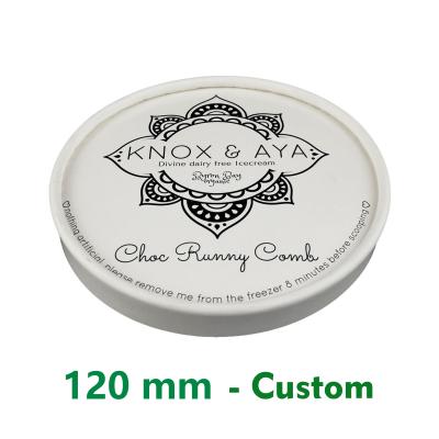 China 500 pcs single wall/custom ctn 107mm ice cream paper cup lid logo ice cream paper cup wholesale 107mm paper lid for sale