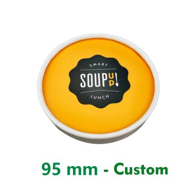 China 1000 pcs single wall/ctn 94mm 95mm ice cream paper cup lid hot sale yoghurt paper cup 94mm custom printing lid for sale