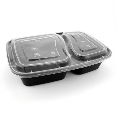China Disposable Plastic 2 Compartment Food Container Food Bowl for sale