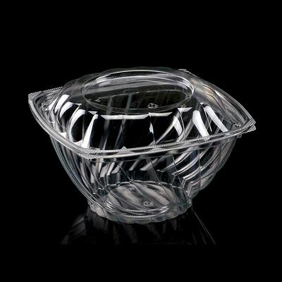 China New Creative Single Wall Plastic PET Style Square Bottom Togo Fruit Salad Bowl Set With Lid for sale