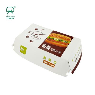 China Recyclable Long Hamburger Salami Paper Hot Dog Packaging Box for sale