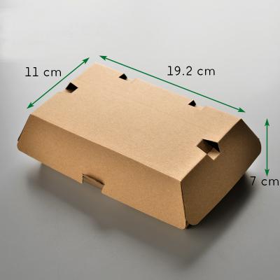 China Long Going Recyclable Catering For 2 Hamburger Fast Food Box Togo Box Paper Food for sale