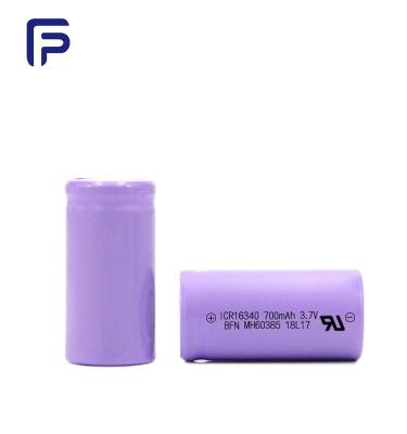 China Deep Cycle Flash Light Battery 700mAh 3.7V 16340C Rechargeable for sale