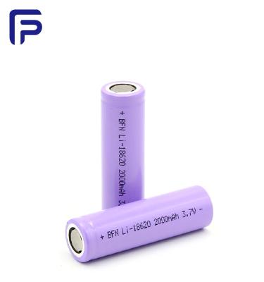 China 18620C Lithium Ion Rechargeable AAA Battery , 3.7V 2000mAh Battery 1.5A for sale