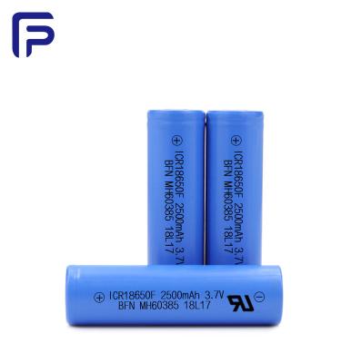 China 2500mAh 18650 Lithium Ion Rechargeable Battery 3.7V For Safety Equipment for sale