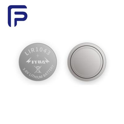 China 500mΩ Resistance Rechargeable Button Battery 3.6V 35mAh PVC Material for sale