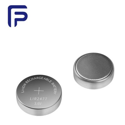 China 4.2V Lir2477 Rechargeable Battery , 180mAh Lithium Ion Button Battery 0.65Wh for sale