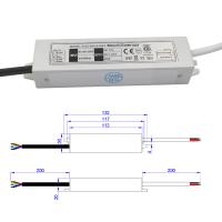 China 20W Constant Voltage Power Supply 12V Waterproof IP67 Ultra Thin LED Driver for sale