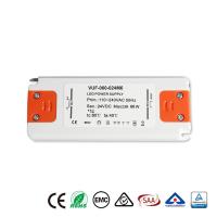 China Class 2 LED Driver 24V DC 60W Plastic Power Supply For LED Strip Light for sale
