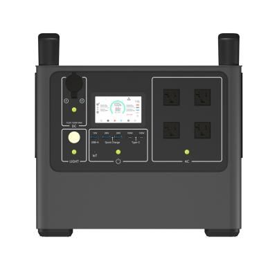 China 2000w 110V/220V Pure Sine Wave Solar Battery Portable Power Station With Solar Panel for sale