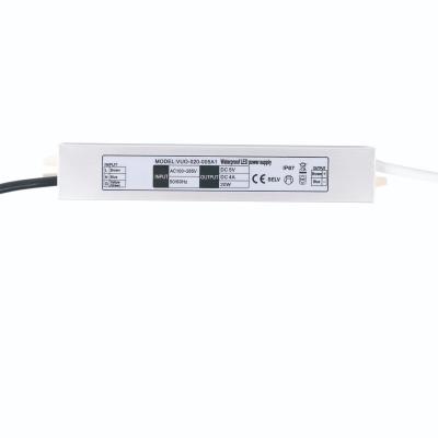 China Super Thin 20w Cv LED Driver Transformer 5v 4a Waterproof Ip67 For Lighting for sale