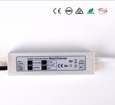 China 20W Lightweight Waterproof Electronic LED Driver Power Supply 132x30x20mm for sale