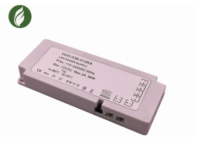 China Lightweight Slim 240V To 12V LED Driver , 36W 12V Under Cabinet Lighting Transformer for sale