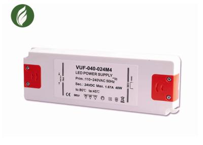 China Indoor Lighting Ultra Thin LED Driver 40W 24V Anticorrosive Plastic for sale